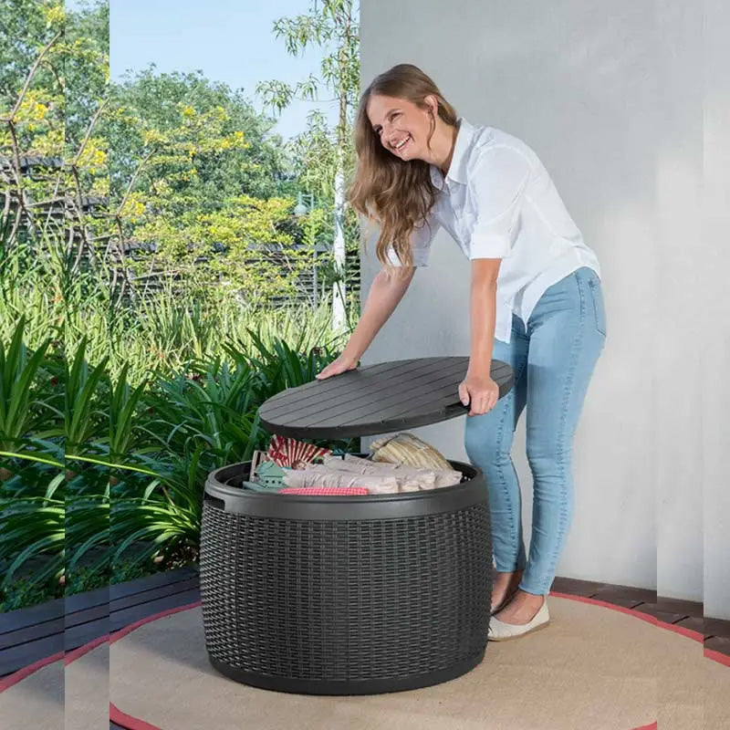 Keter Circa Rattan 140L Storage Box - Grey