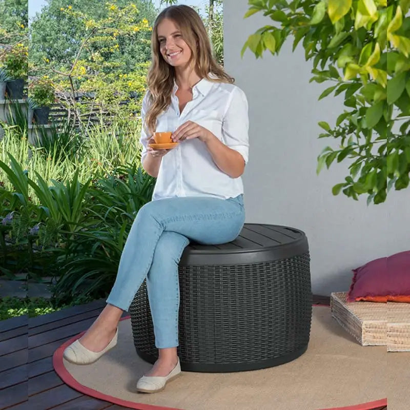 Keter Circa Rattan 140L Storage Box - Grey