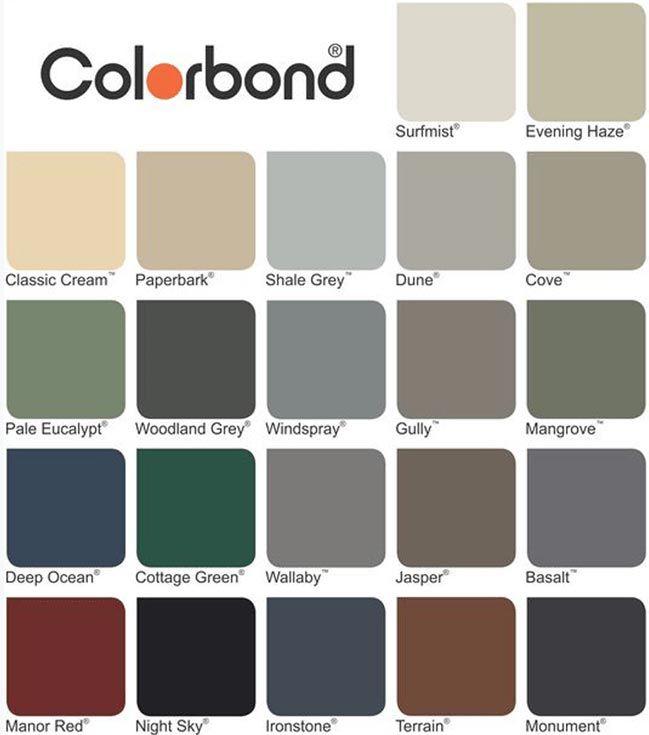 British Paints Colorbond Woodland Grey Colour Chart Palette | My XXX ... British Paints Colorbond Woodland Grey Colour Chart Palette | My XXX ...