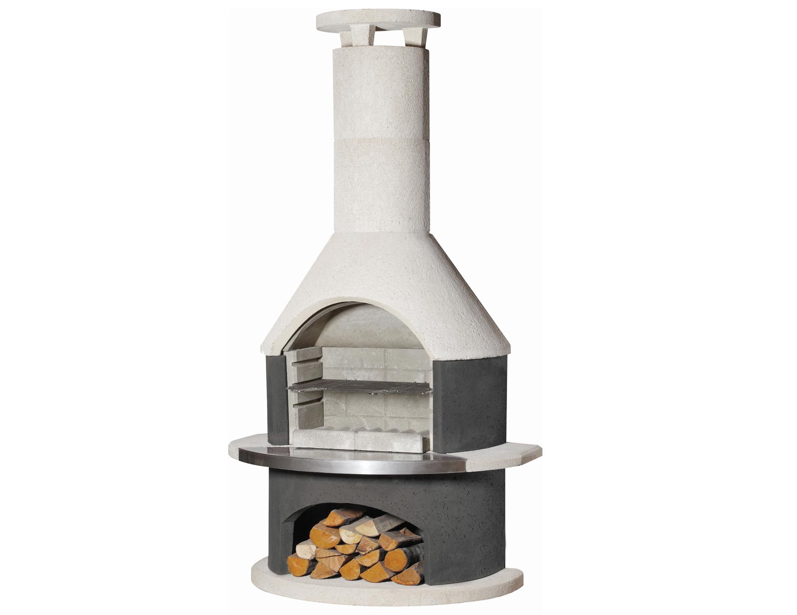 BUSCHBECK 'RONDO' Grey BBQ / OUTDOOR FIREPLACE