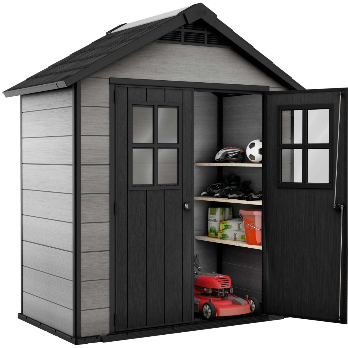 KETER OAKLAND 754 GARDEN SHED 2.1mx.1.2m