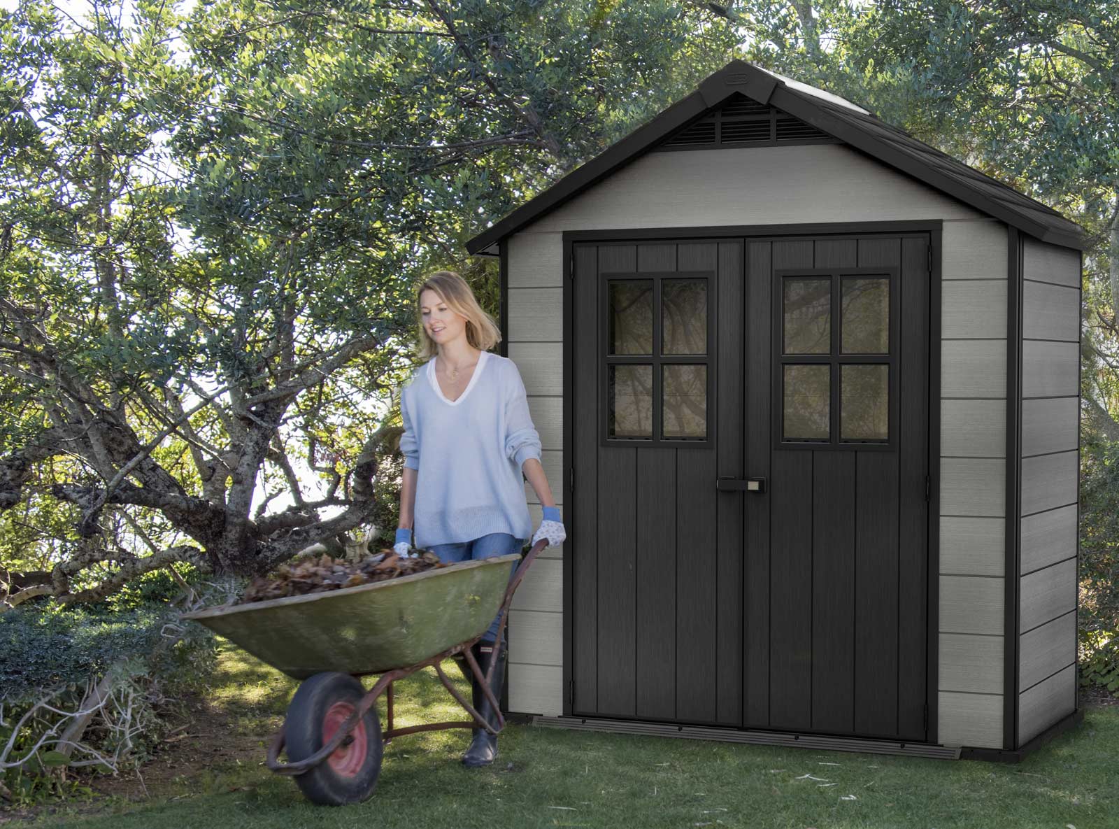 KETER OAKLAND 754 GARDEN SHED 2.1mx.1.2m