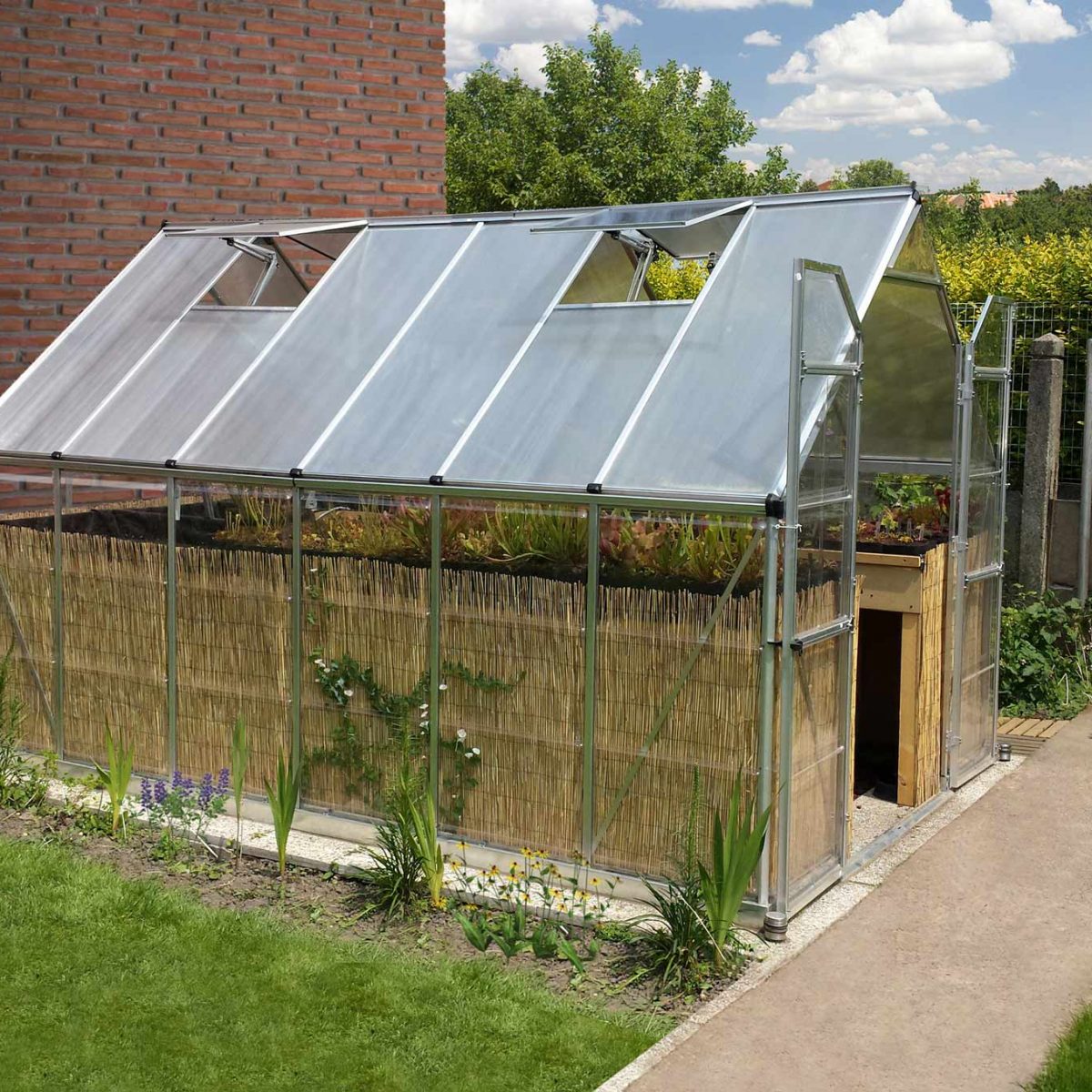 BALANCE 8'X12' GREENHOUSE 2.4mx3.6m SILVER