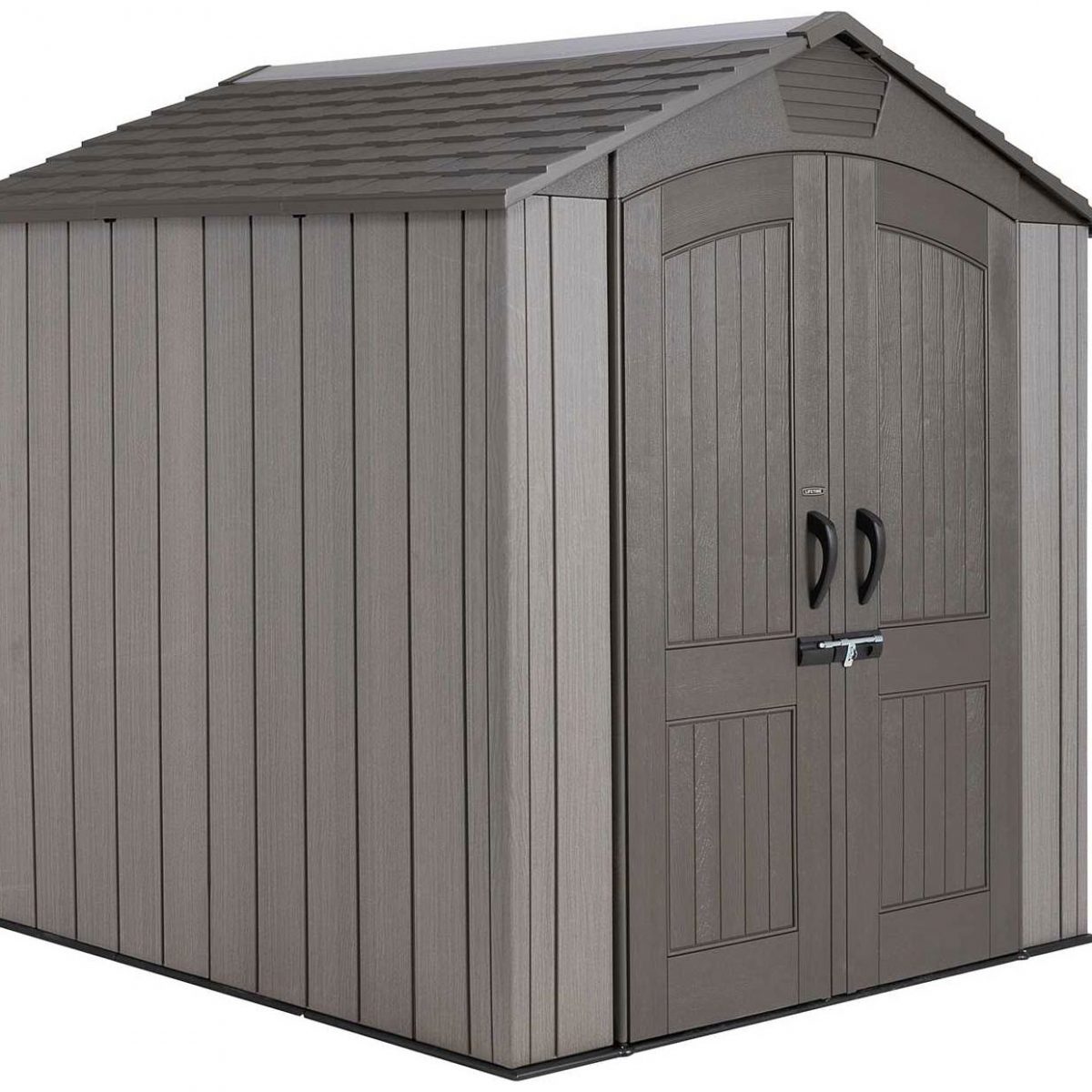 LIFETIME 7'x7' GARDEN SHED TEXTURED GREY 2.1mx2.1m