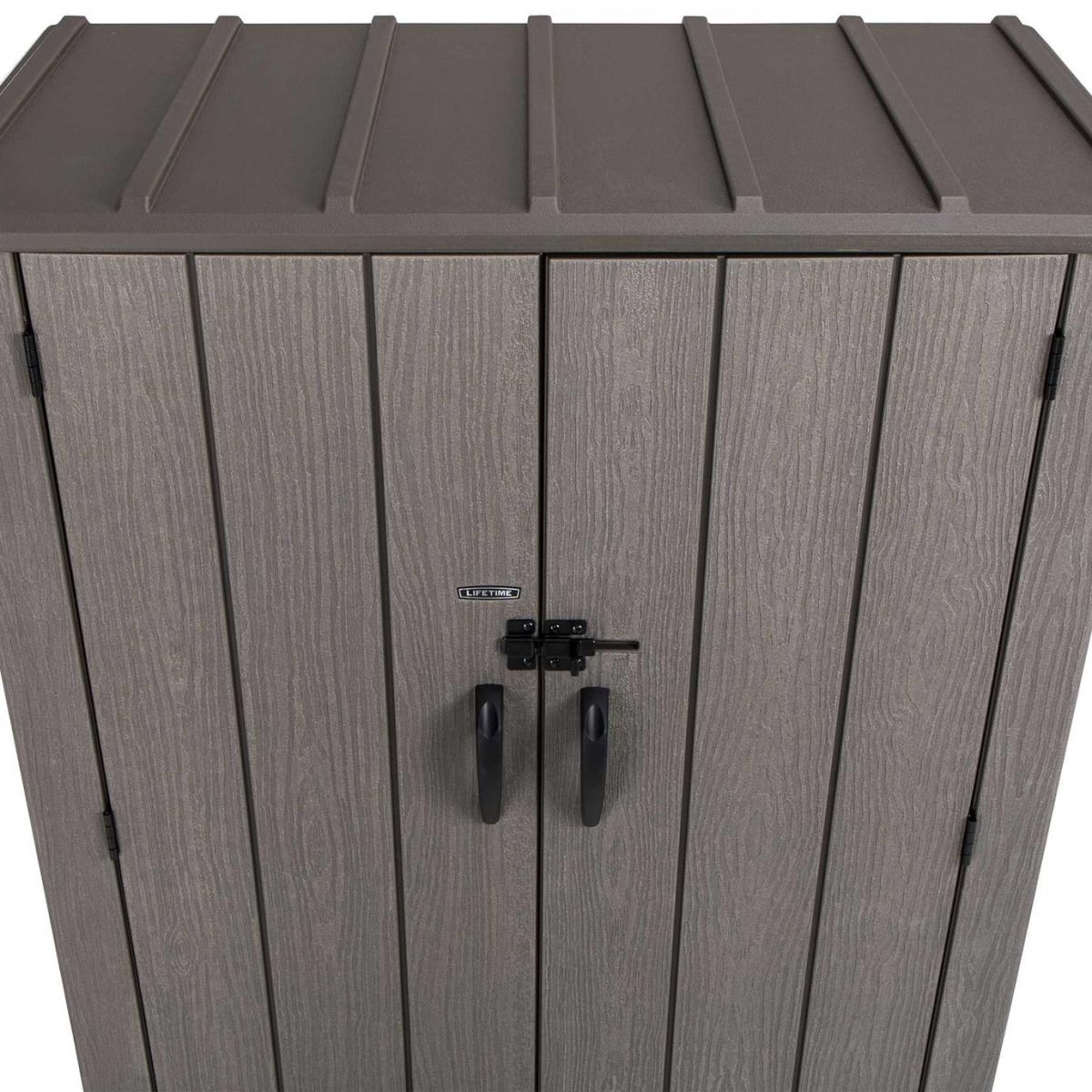LIFETIME VERTICAL SHED WITH SHELVES 1.4mx0.7m LIFETIME VERTICAL SHED WITH SHELVES 1.4mx0.7m