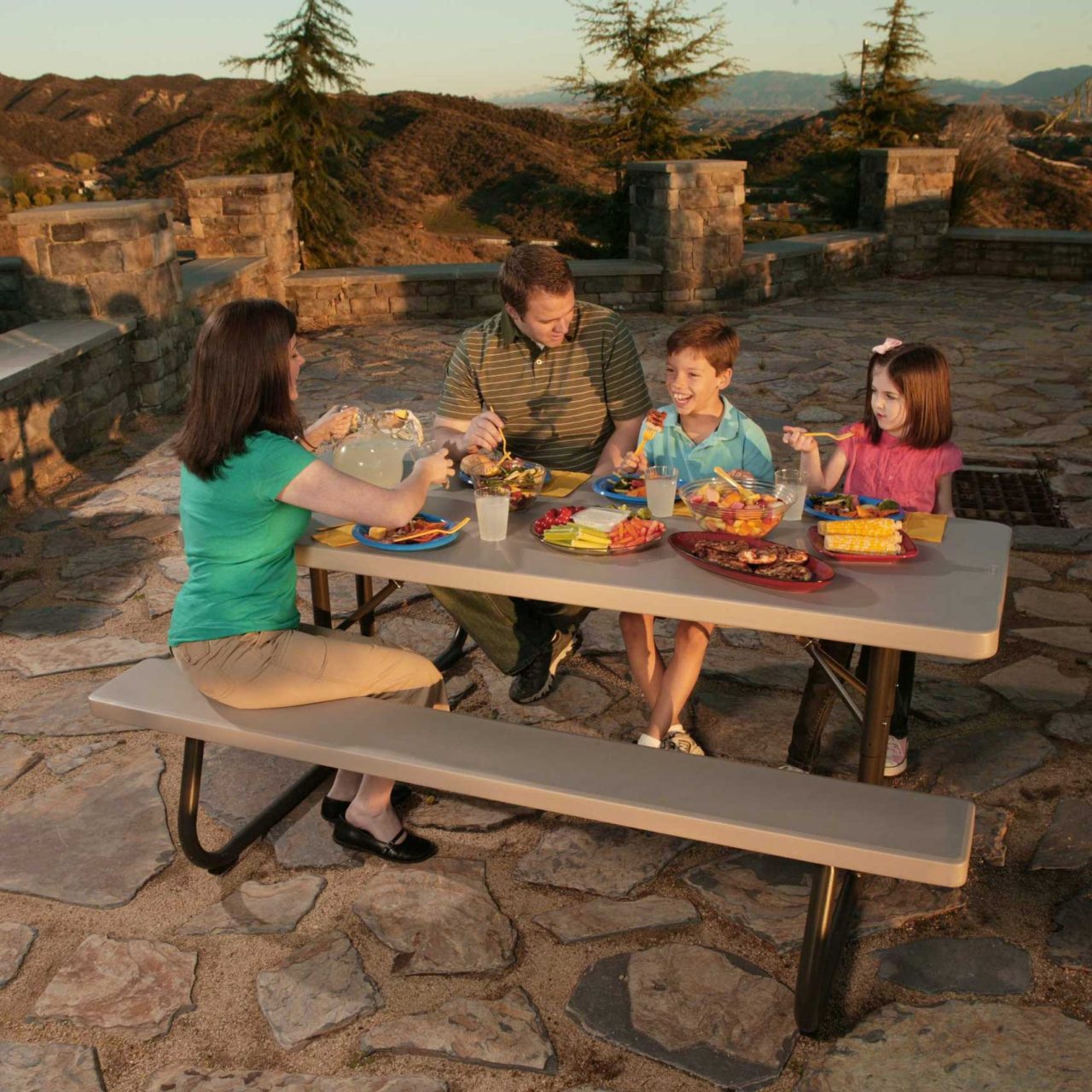 LIFETIME 1.8m GREY COLLAPSIBLE PICNIC TABLE