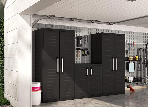KETER DETROIT TALL CABINET, BLACK