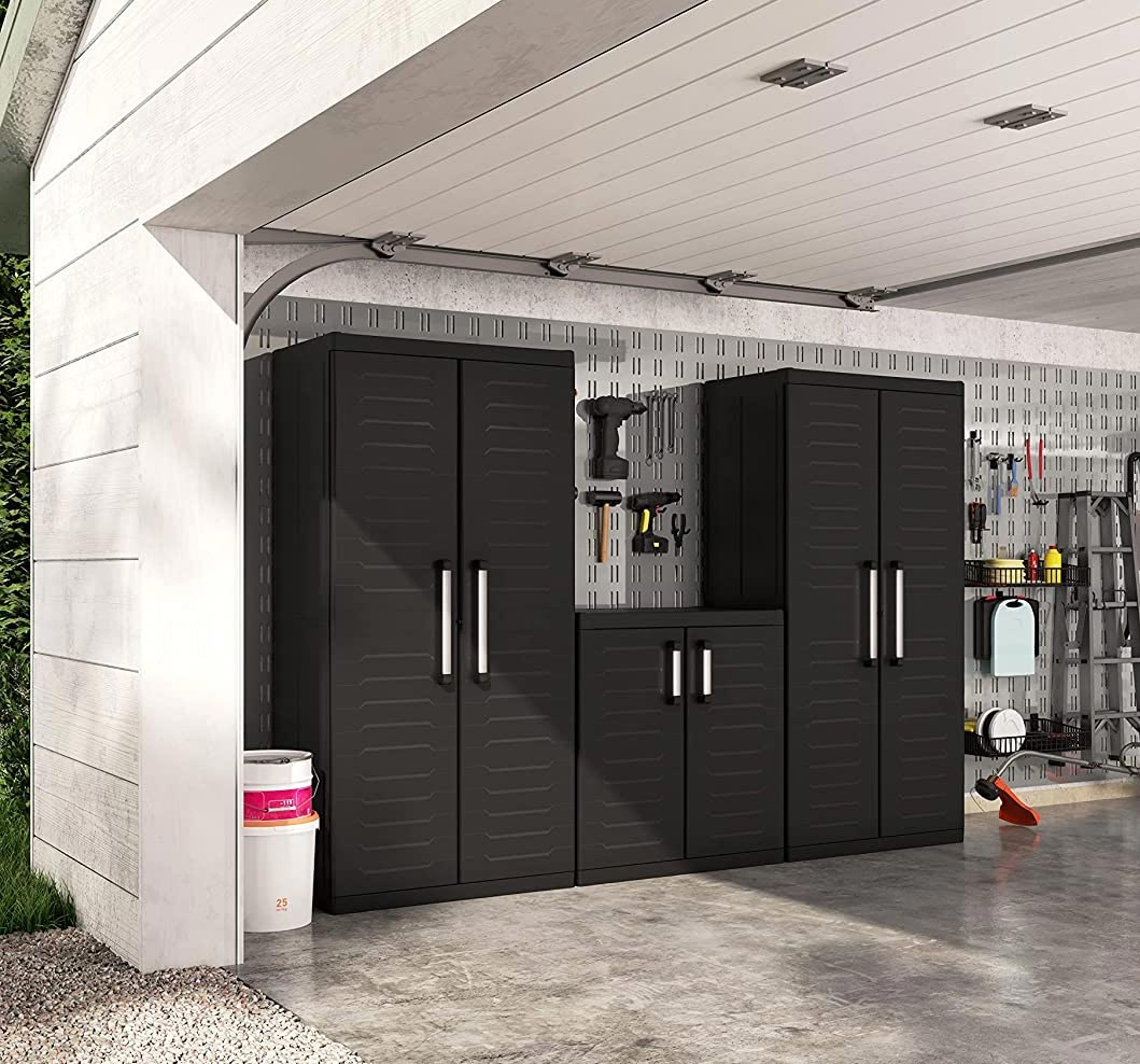 KETER DETROIT TALL CABINET, BLACK