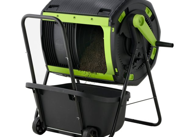 180lt Maze Geared Twin Tumbler with Composting Cart