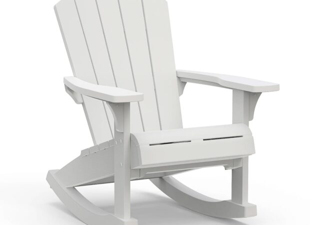Keter Alpine Rocking Adirondack Chair - White