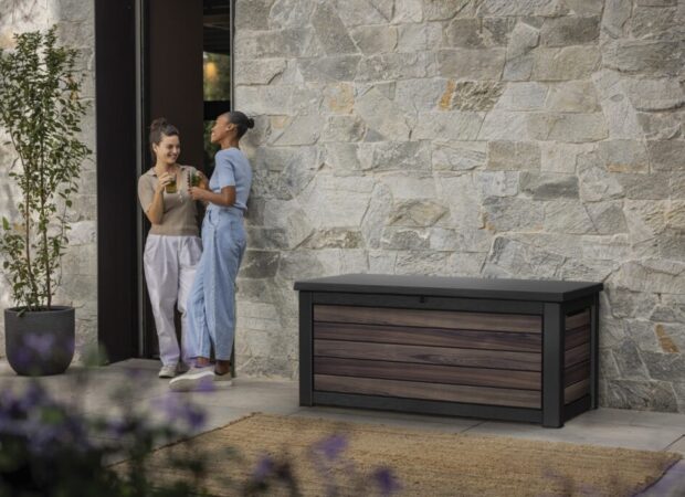 Keter Signature 630L Storage Box - Rosewood Look