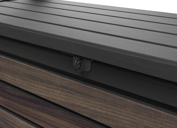 Keter Signature 630L Storage Box - Rosewood Look