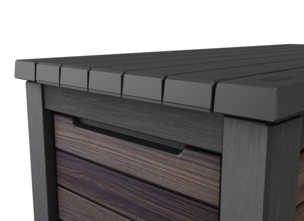 Keter Signature 630L Storage Box - Rosewood Look