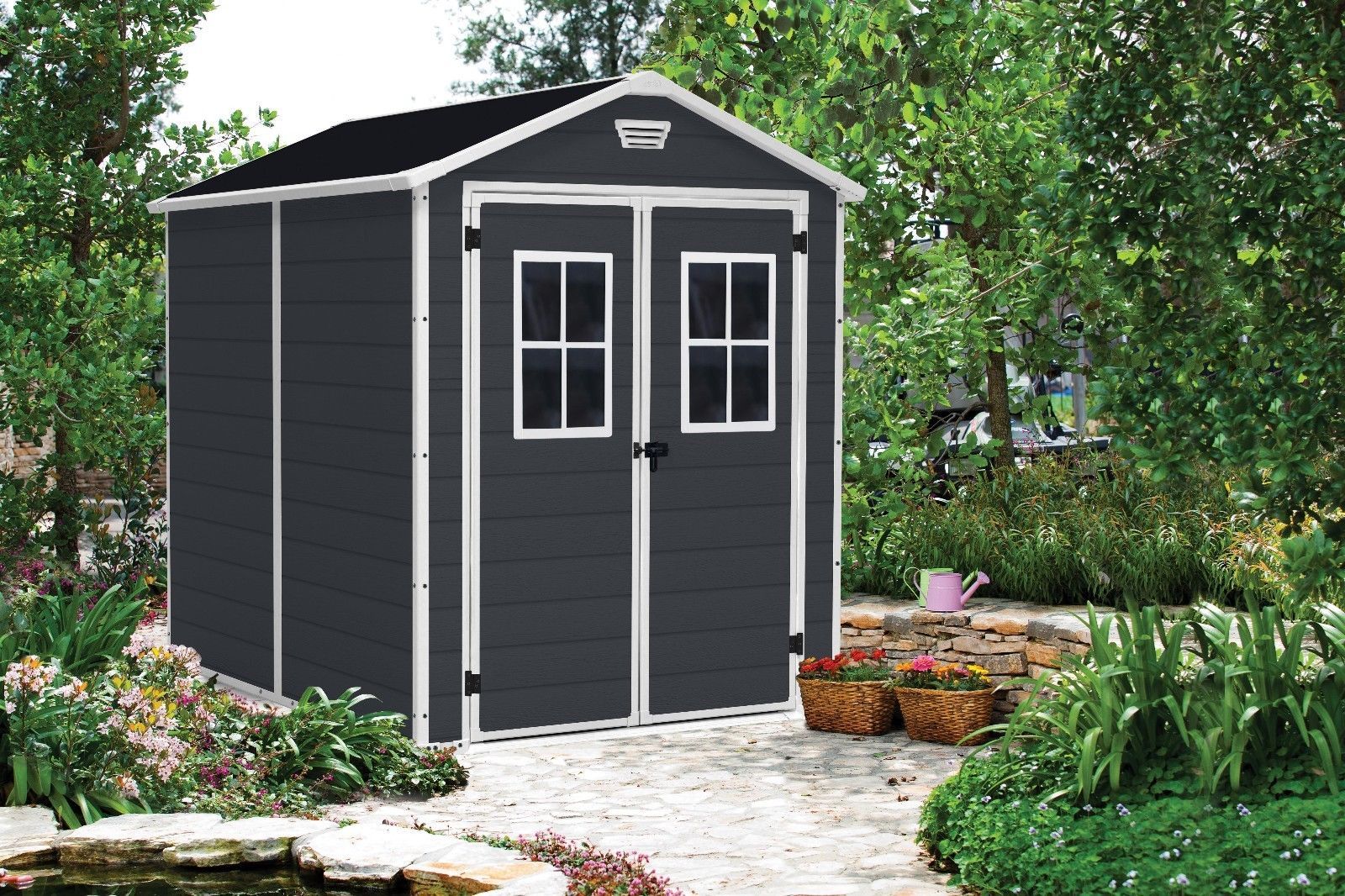 KETER MANOR 6'x8' GARDEN SHED 1.9x2.4m