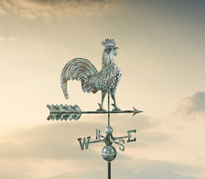 ROOSTER WEATHERVANE - ANTIQUE COPPER